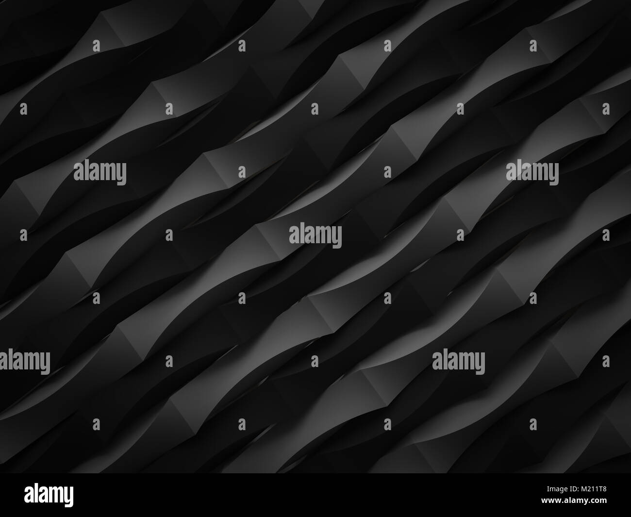 abstract black tear bend object background pattern 3d render Stock ...