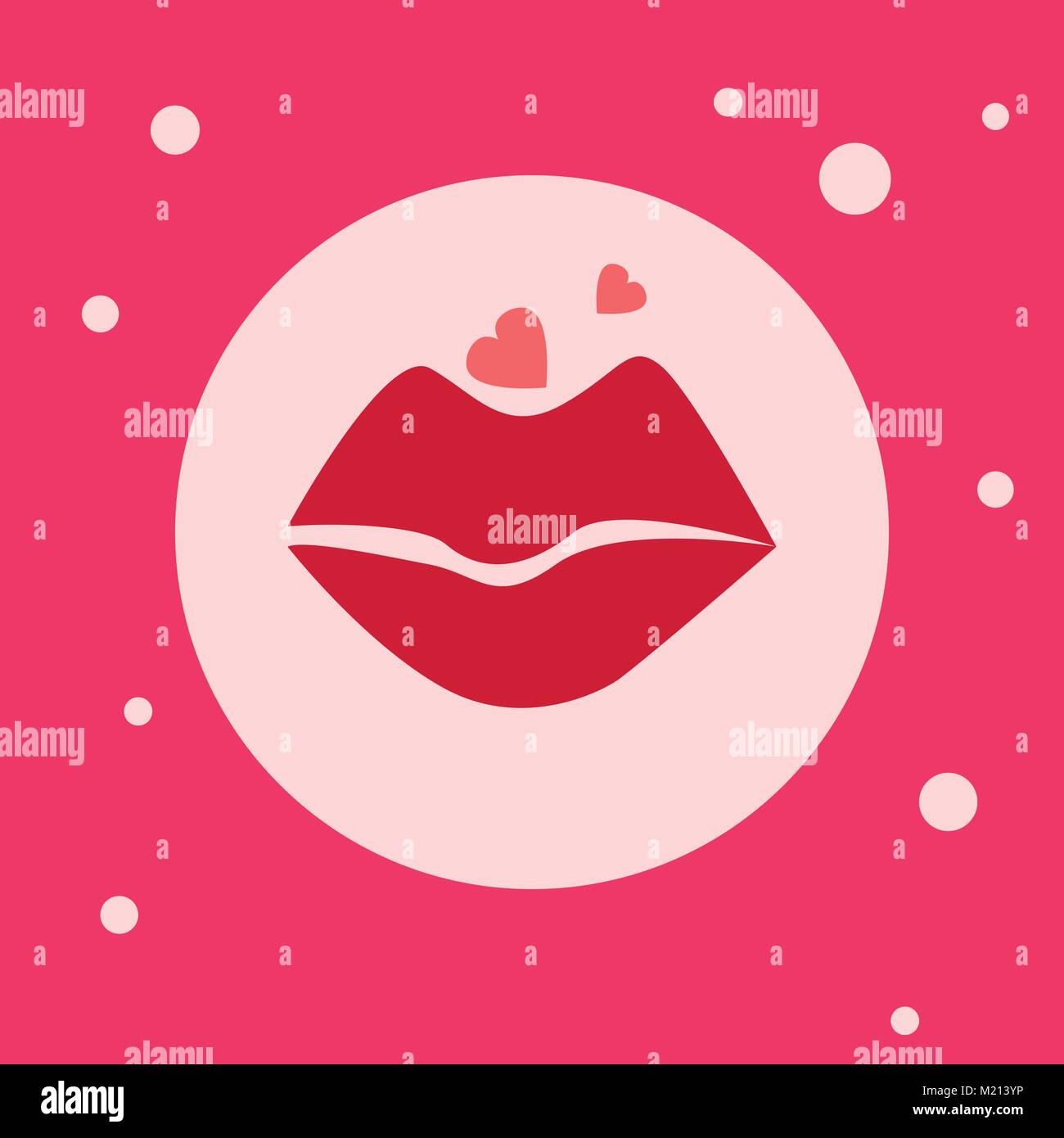 Blowing kiss lipstick Stock Vector Images - Alamy