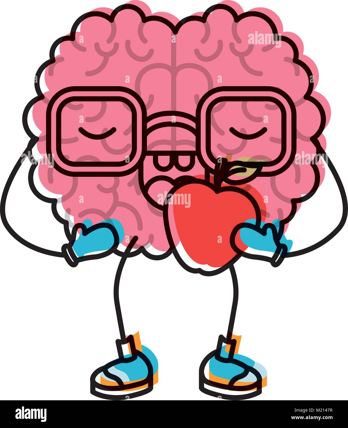 Watercolor mental health brain art hi-res stock photography and images ...