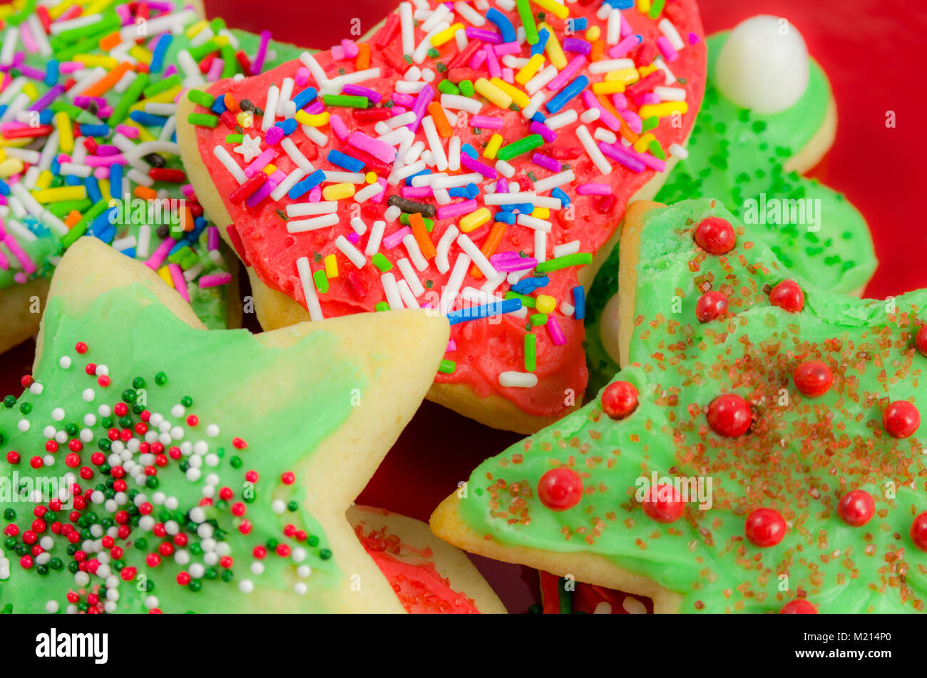 Red christmas star partially hi-res stock photography and images - Alamy