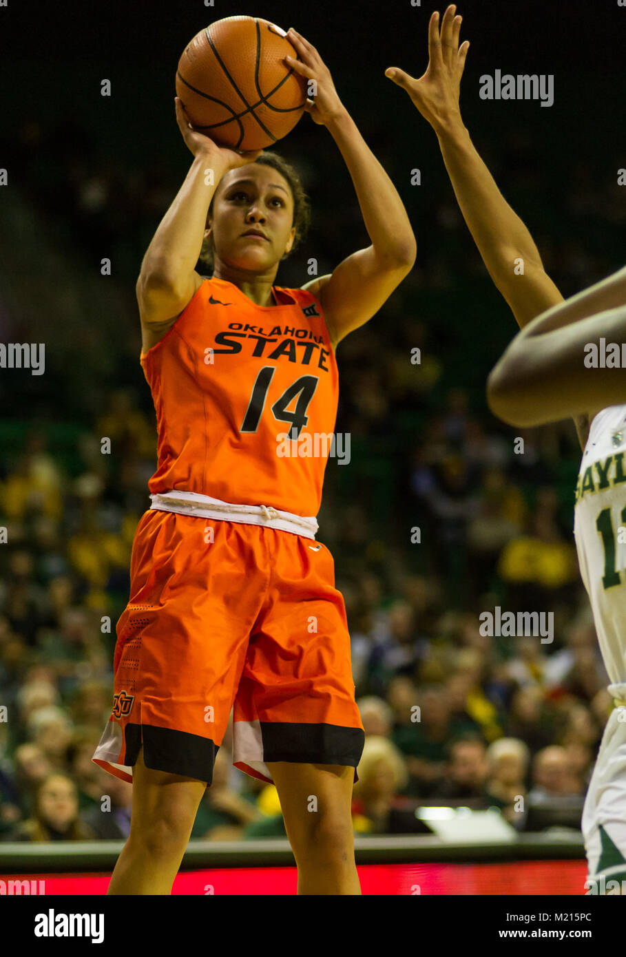 Waco, Texas, USA. 31st Jan, 2018. Oklahoma State Cowgirls guard Braxtin ...