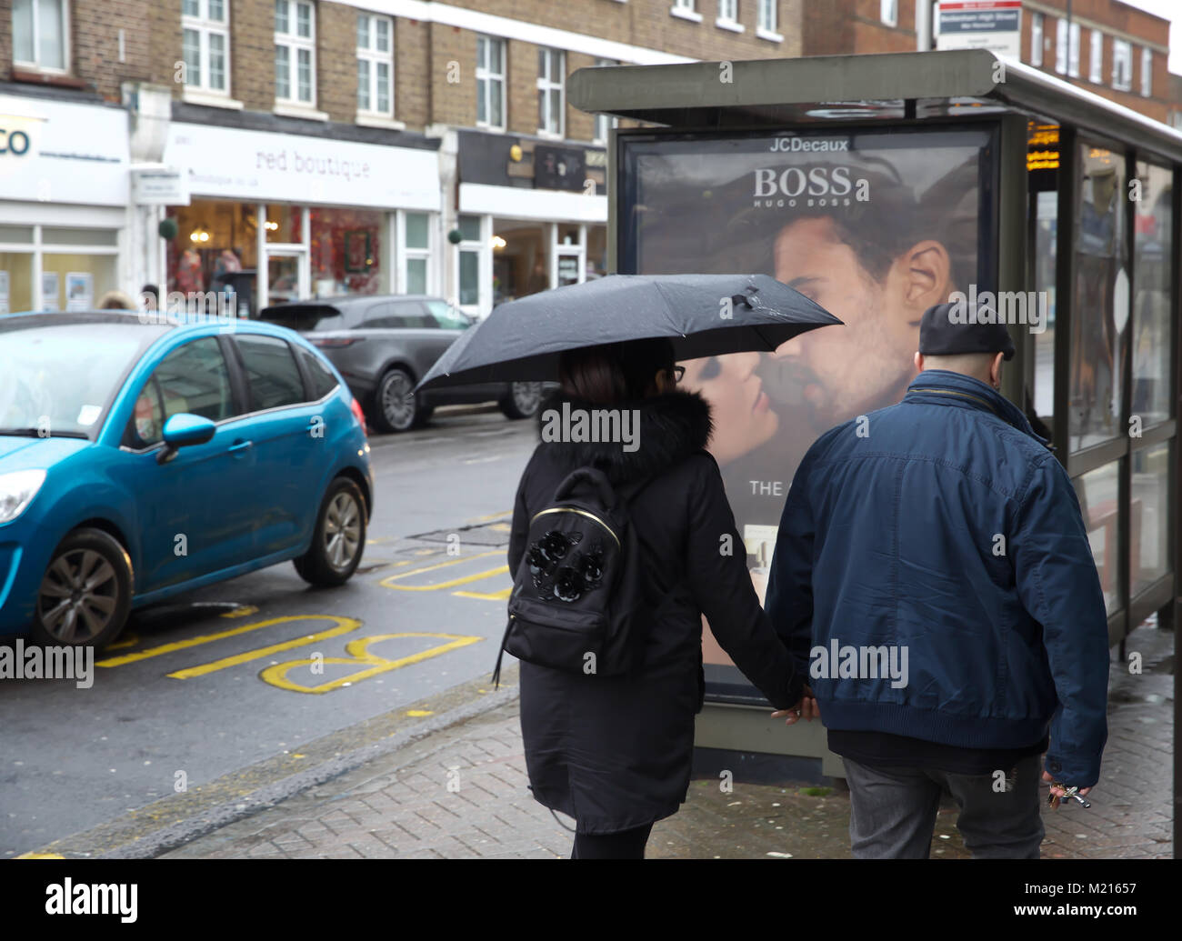 Beckenham,UK,3rd February 2018,Dull and miserable day in Beckenham as ...