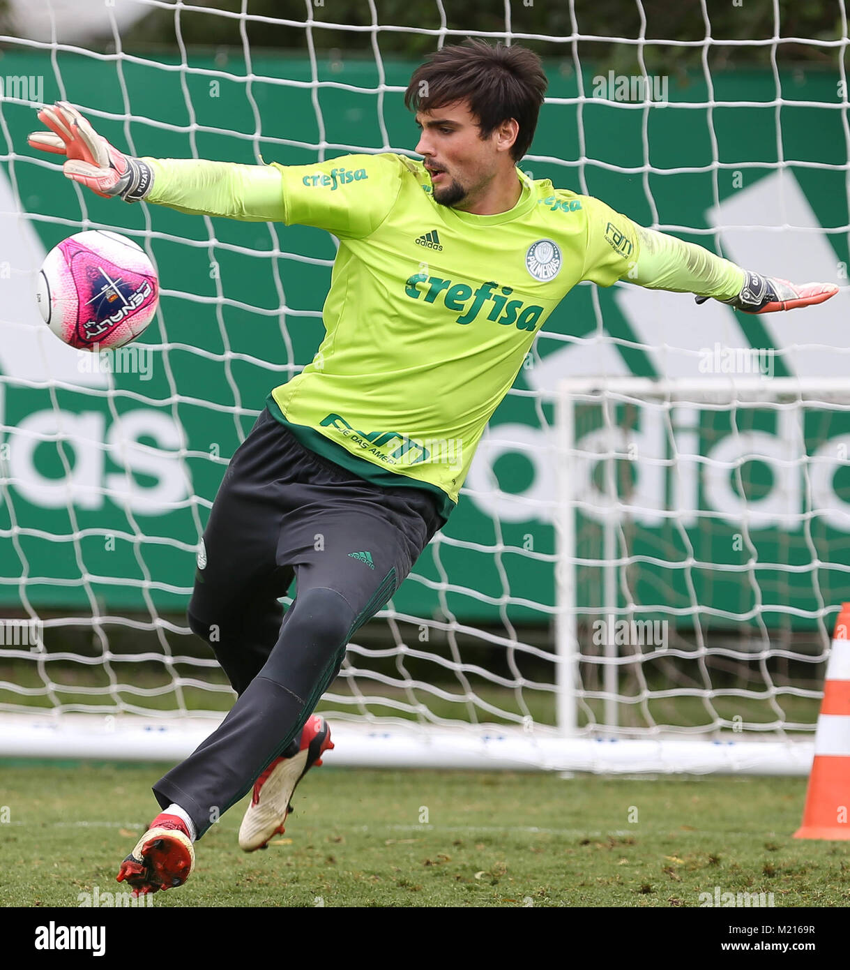 SÃO PAULO, SP - 03.02.2018: TREINO DO PALMEIRAS - Goalkeeper Daniel ...