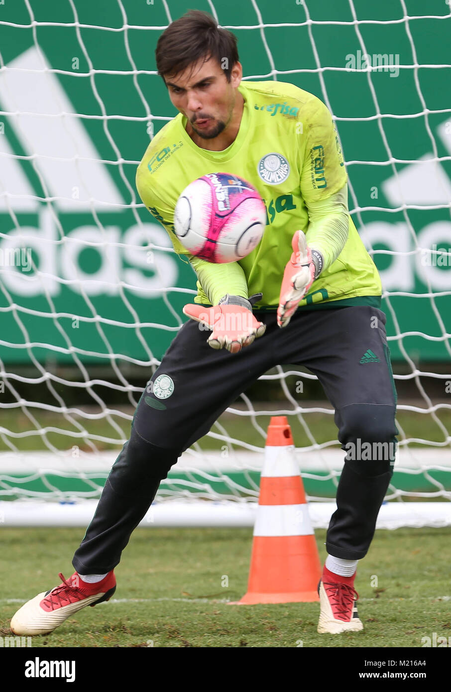 SÃO PAULO, SP - 03.02.2018: TREINO DO PALMEIRAS - Goalkeeper Daniel ...