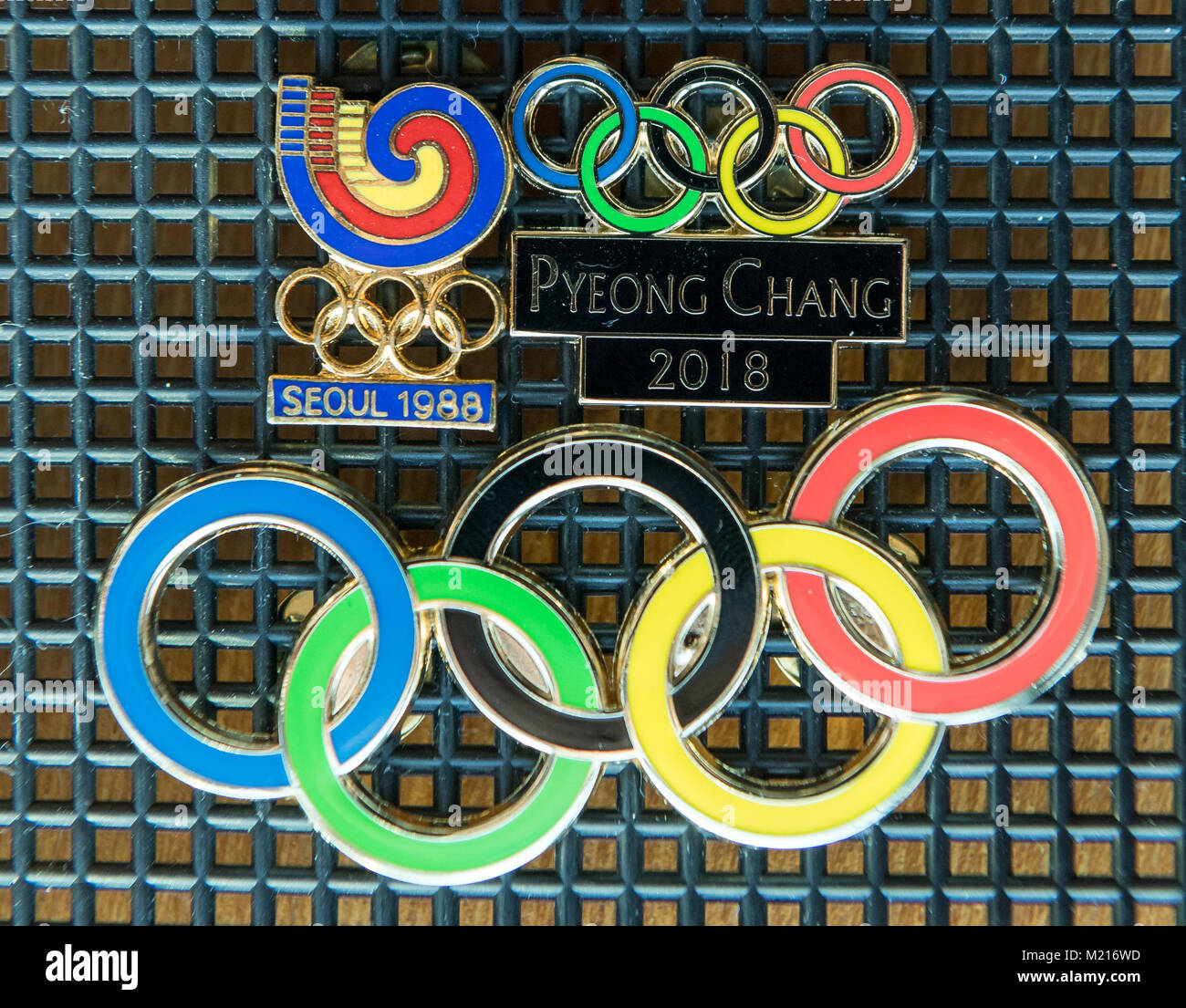 Olympic pins hi-res stock photography and images - Alamy