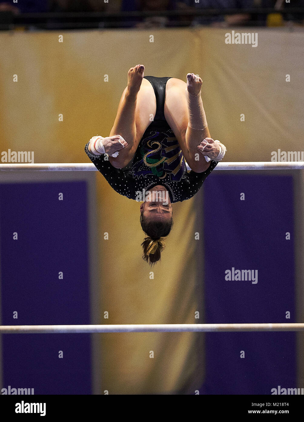 Baton Rouge, LA, USA. 2nd Feb, 2018. LSU gymnast Ruby Harrold performs ...