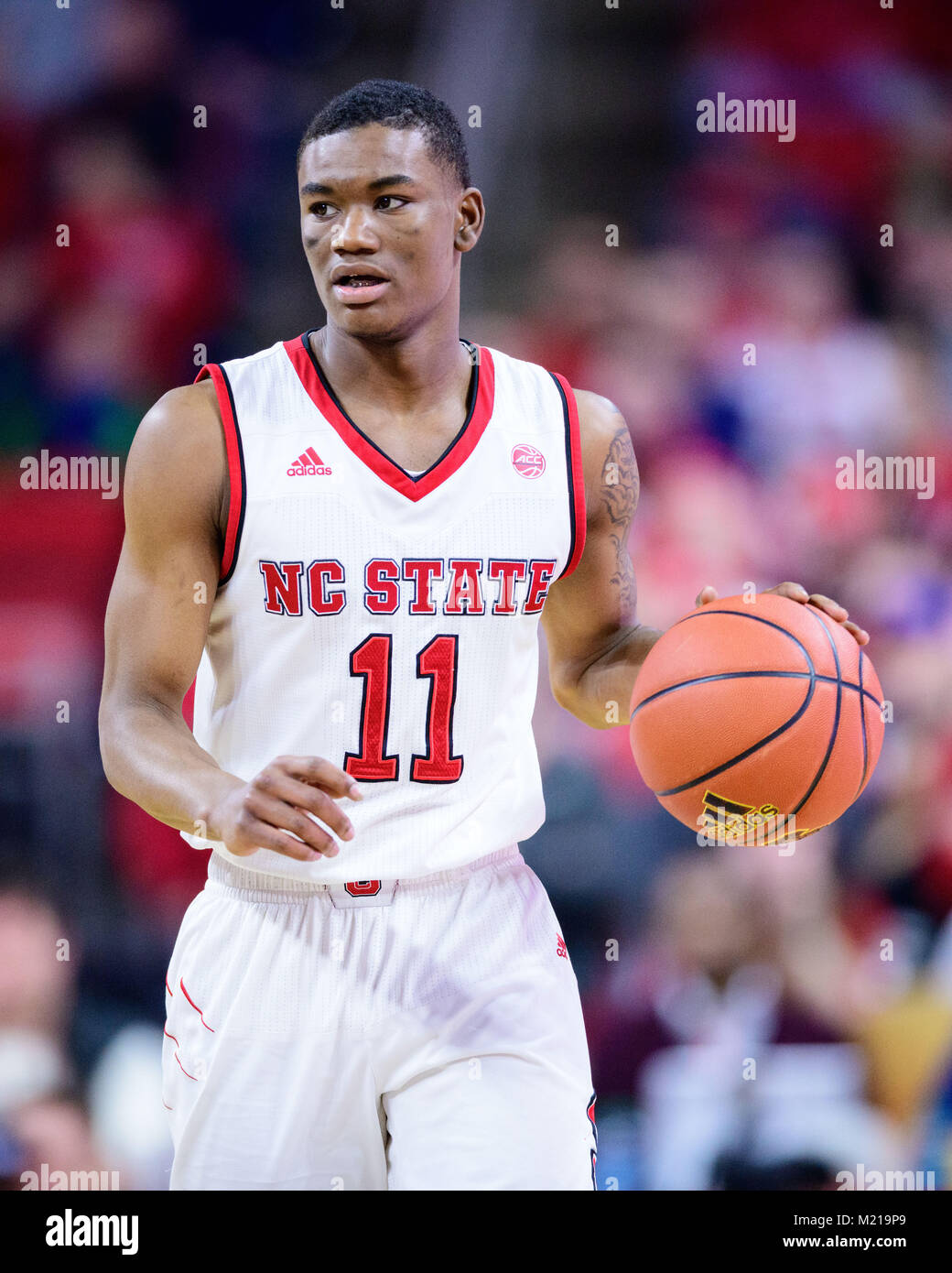 North Carolina State Wolfpack guard Markell Johnson (11) during the ...