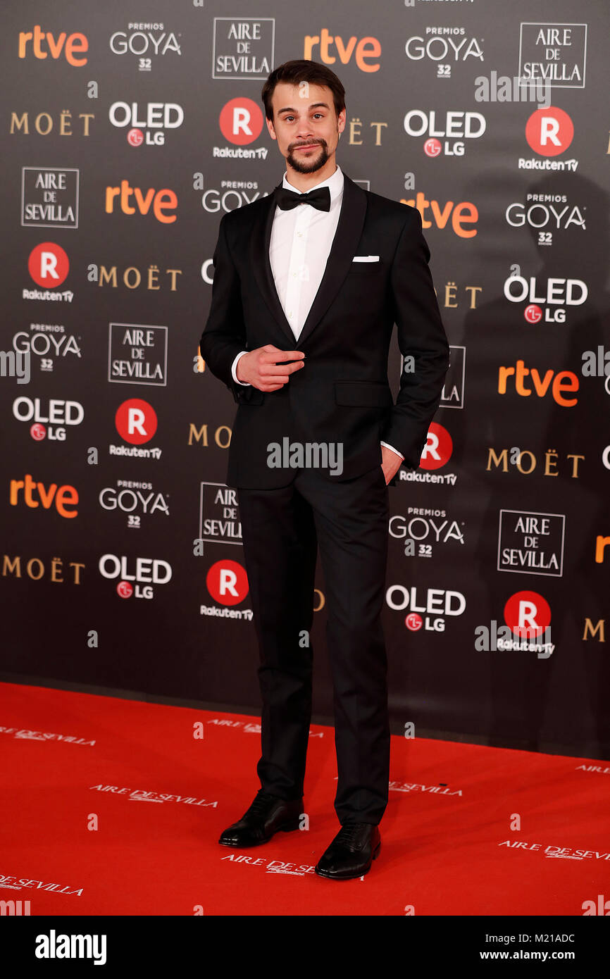 Actor Ferran Vilajosana at photocall during the 32th annual Goya Film ...