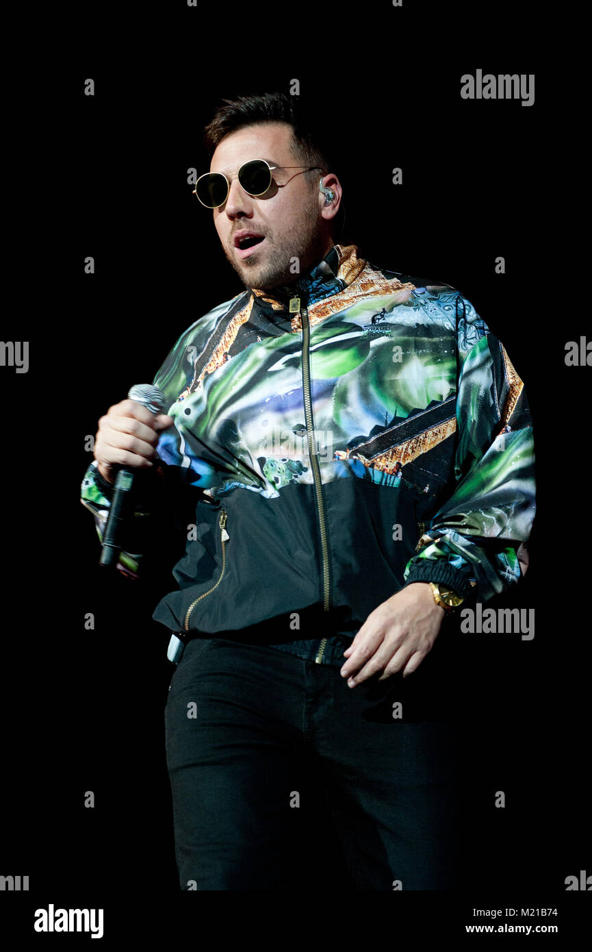 Rome, Italy. 03rd Feb, 2018. Coez in concert at the palalottomatica in ...