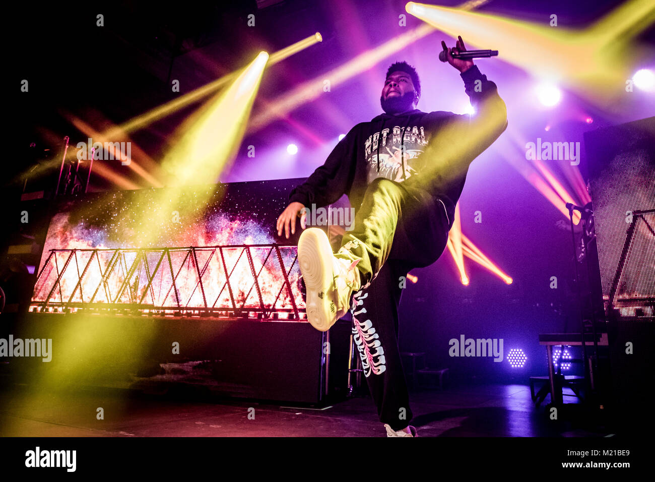Denmark, Copenhagen - February 03, 2018. The American singer and ...