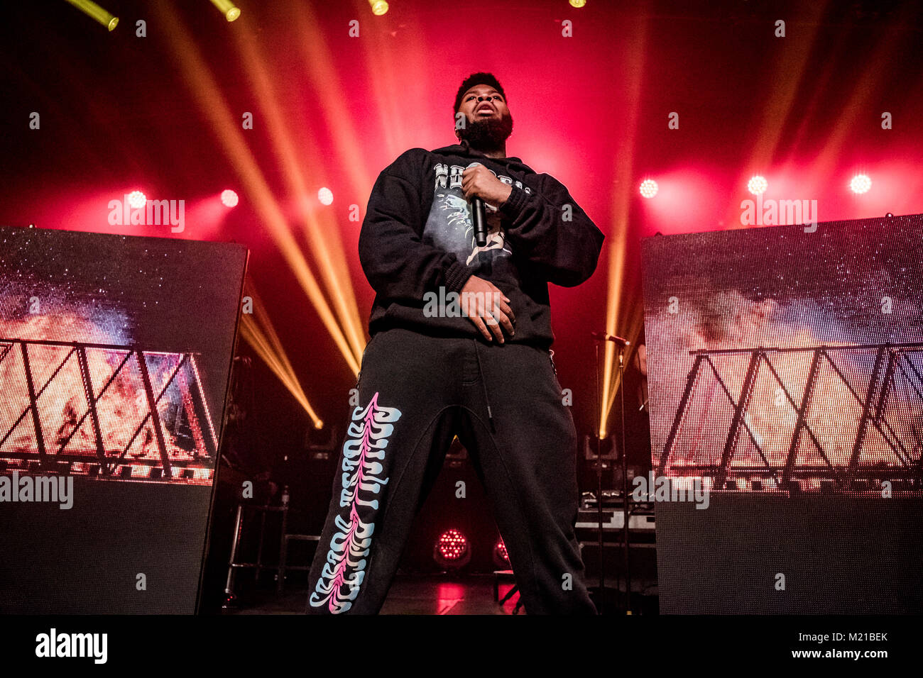 Denmark, Copenhagen - February 03, 2018. The American singer and ...