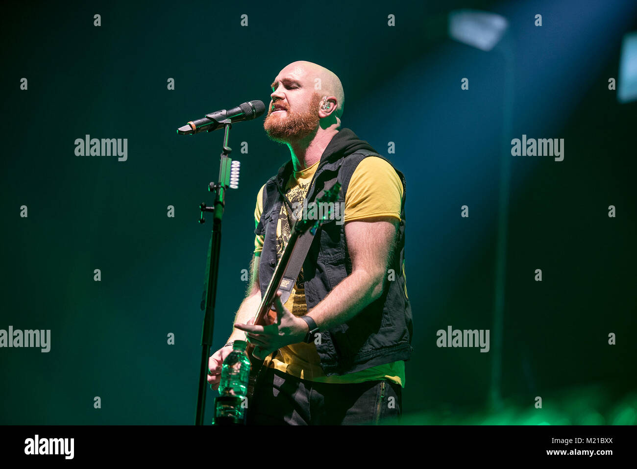 Manchester, UK. 2nd February 2018. Lead vocalist and keyboardist Danny ...