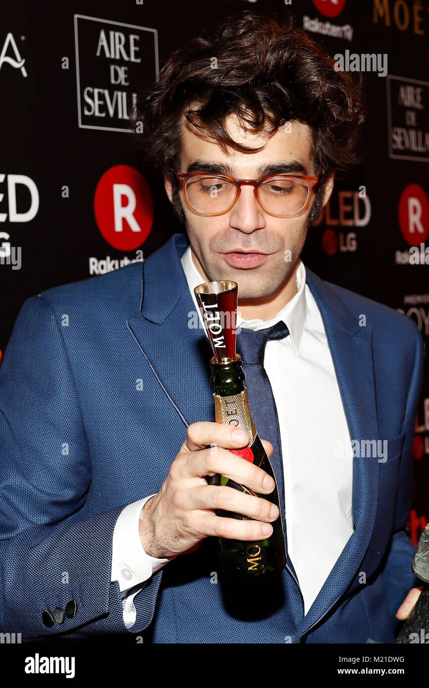 Actor David Verdaguer in the press room during the 32th annual Goya ...