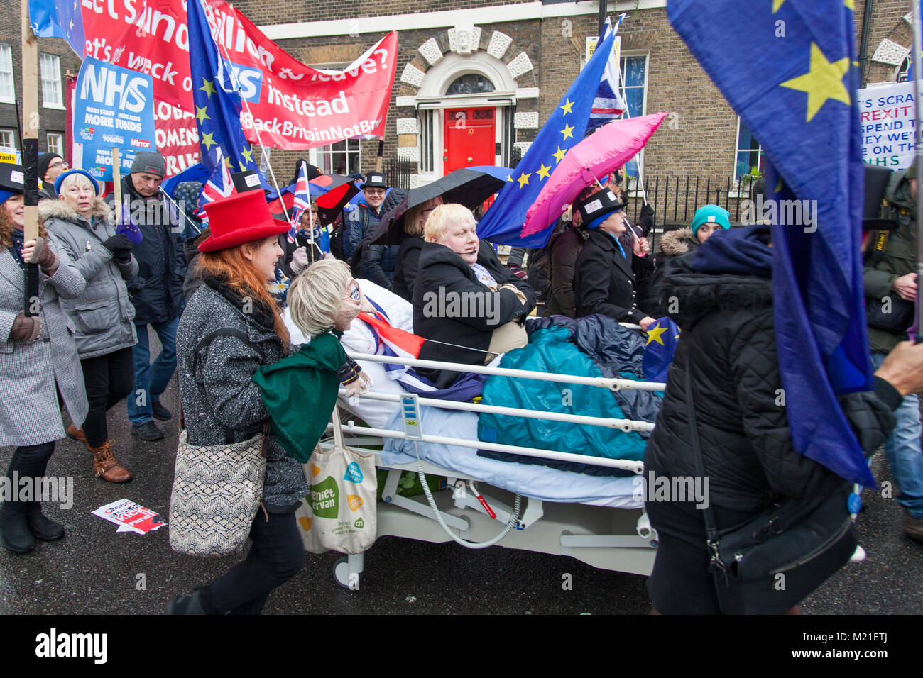 Protesters and campaigners on a save the NHS march in central London ...