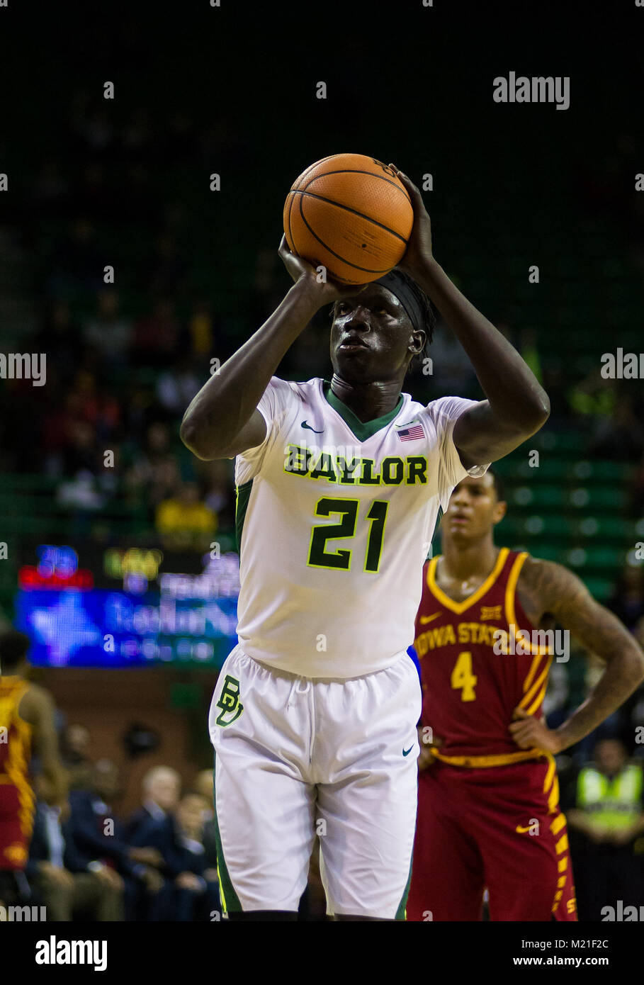 Waco, Texas, USA. 3rd Feb, 2018. Baylor Bears forward Nuni Omot (21 ...