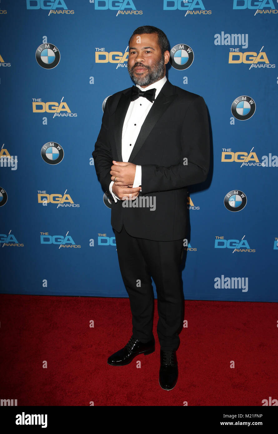 Beverly Hills, Ca. 3rd Feb, 2018. Jordan Peele at the 70th Annual DGA ...