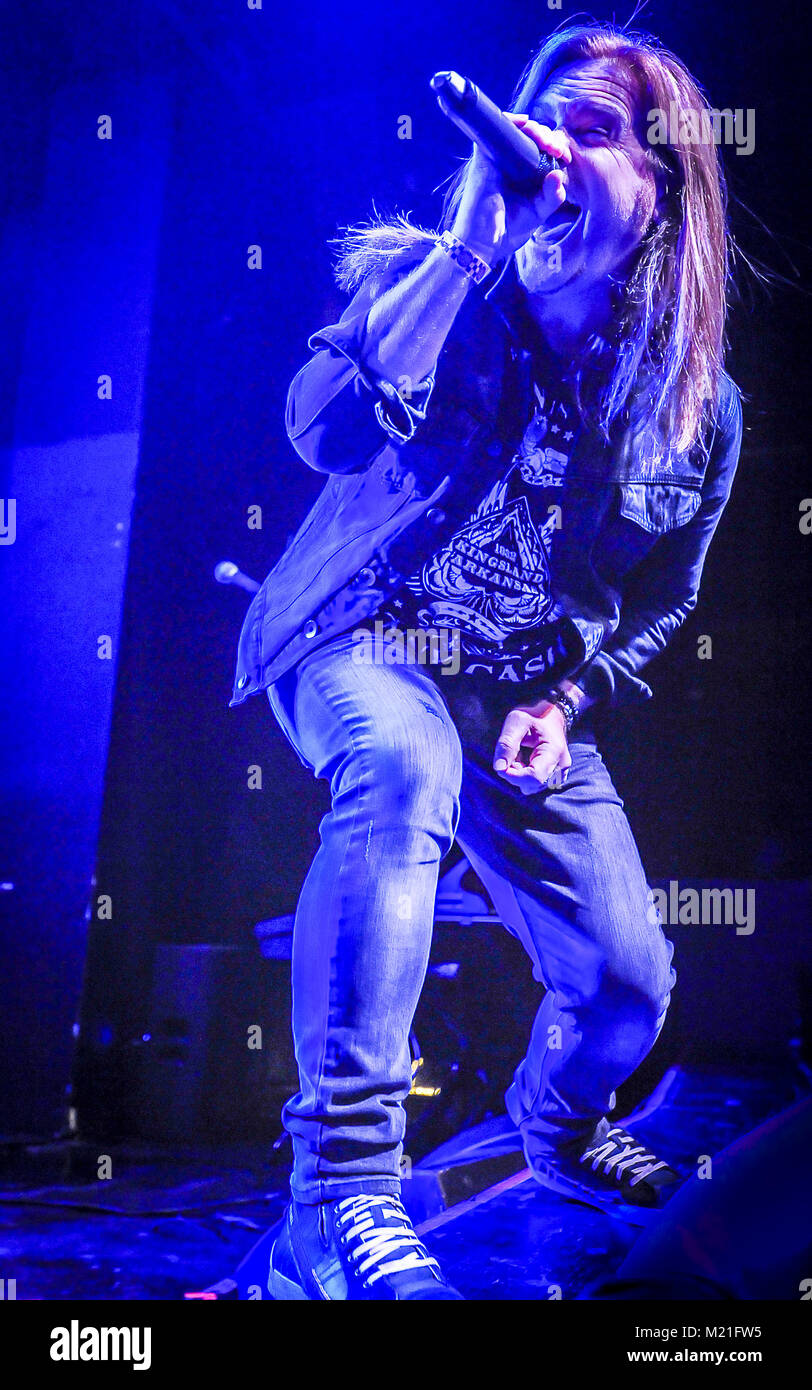 Santa Ana, CA, USA. 27th Jan, 2018. Andrew Freeman Vocals at RMR ...