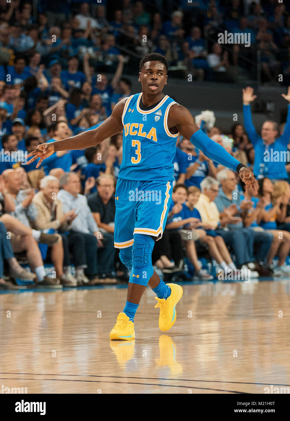 Los Angeles, CA, USA. 03rd Feb, 2018. UCLA guard (3) Aaron Holiday ...