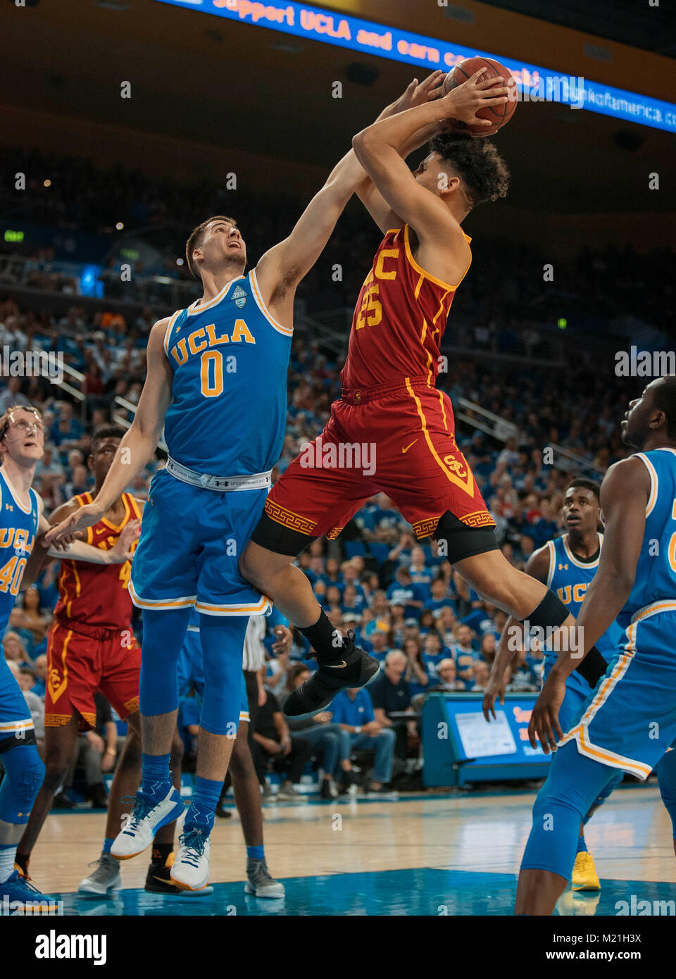 Los Angeles, CA, USA. 03rd Feb, 2018. UCLA forward (0) Alex Olensinski ...