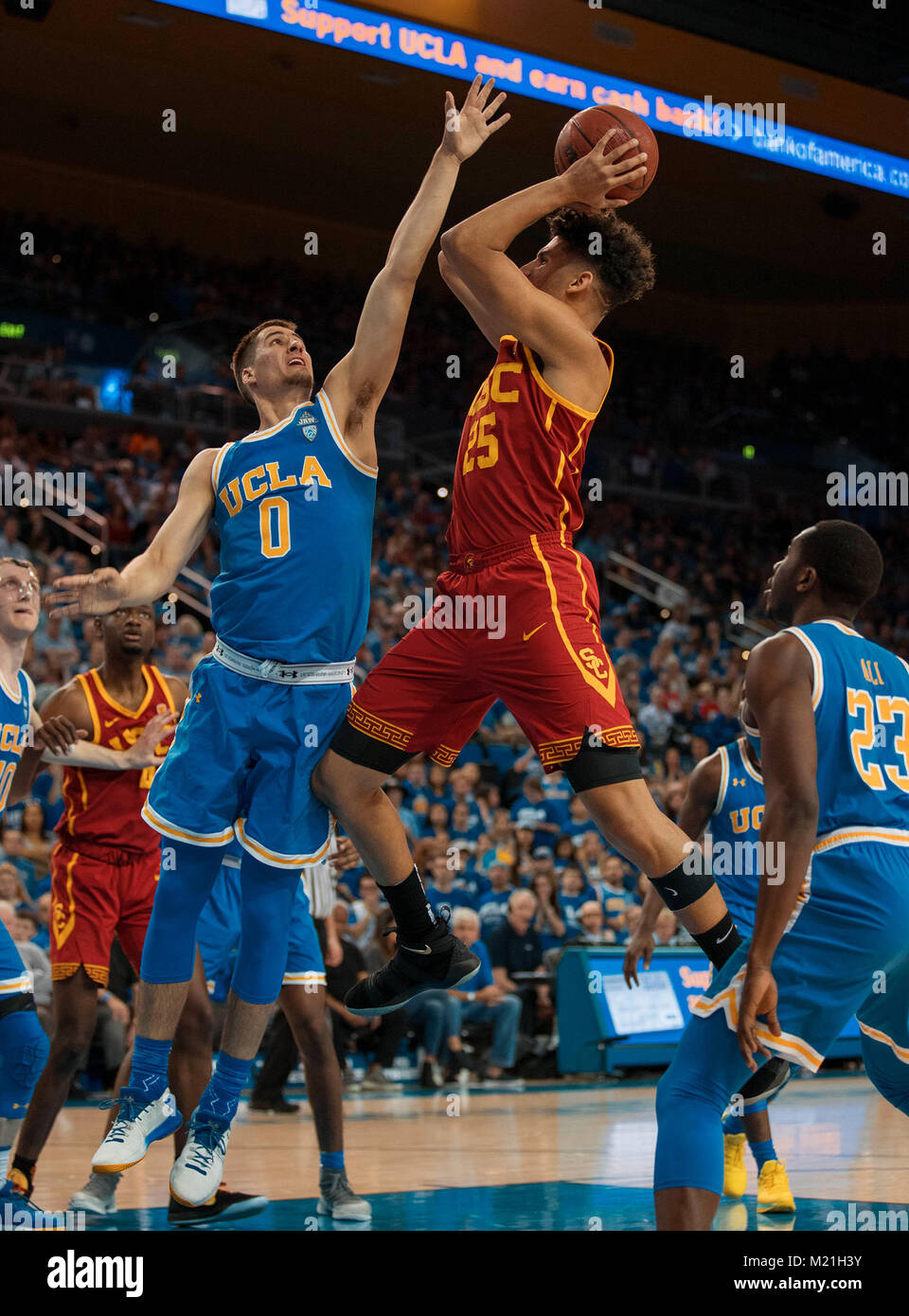 Los Angeles, CA, USA. 03rd Feb, 2018. UCLA forward (0) Alex Olensinski ...