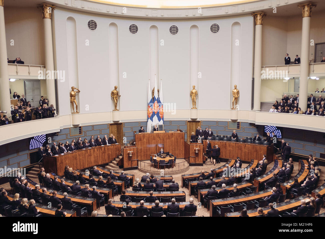 Helsinki, Uusima, Finland. 1st Feb, 2018. Finnish Parliament holding a ...