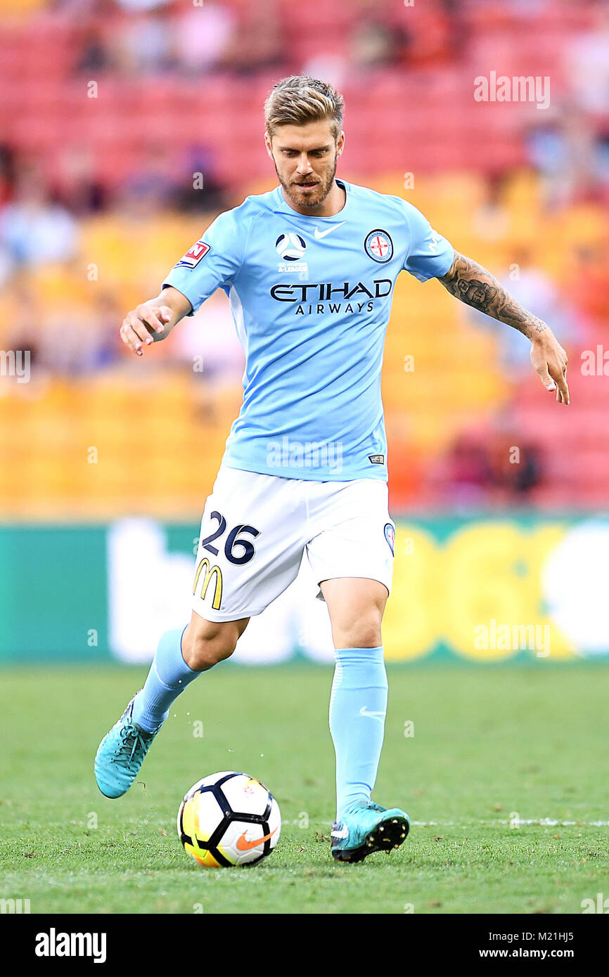 Brisbane, QUEENSLAND, AUSTRALIA. 4th Feb, 2018. LUKE BRATTAN (#26) of ...