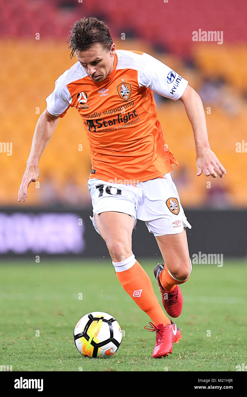 Brisbane, QUEENSLAND, AUSTRALIA. 4th Feb, 2018. BRETT HOLMAN (#10) of ...