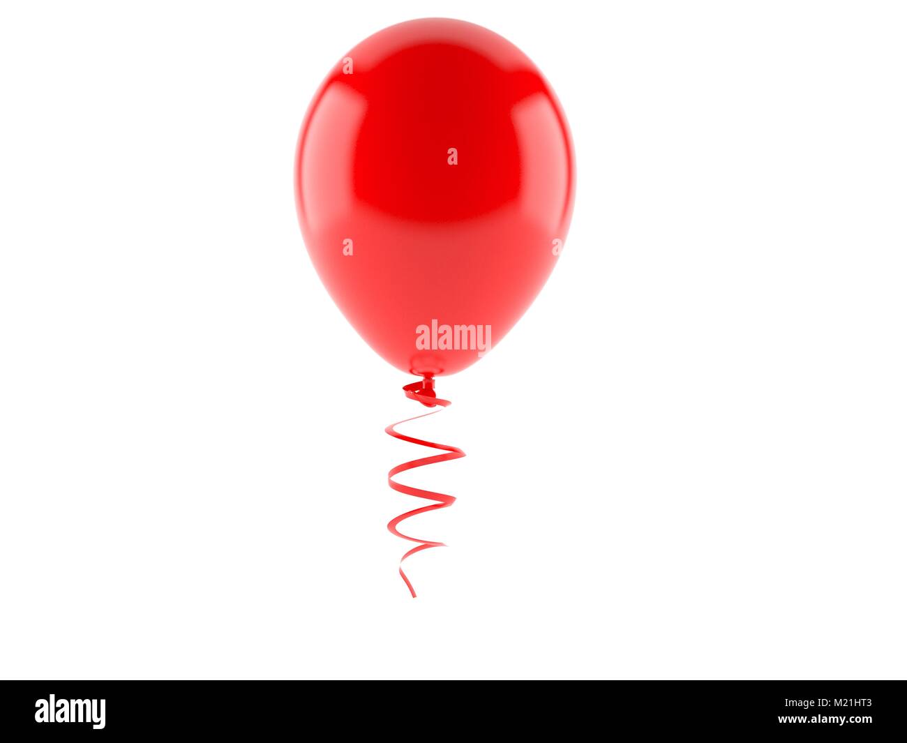 Red balloon isolated on white background Stock Photo - Alamy