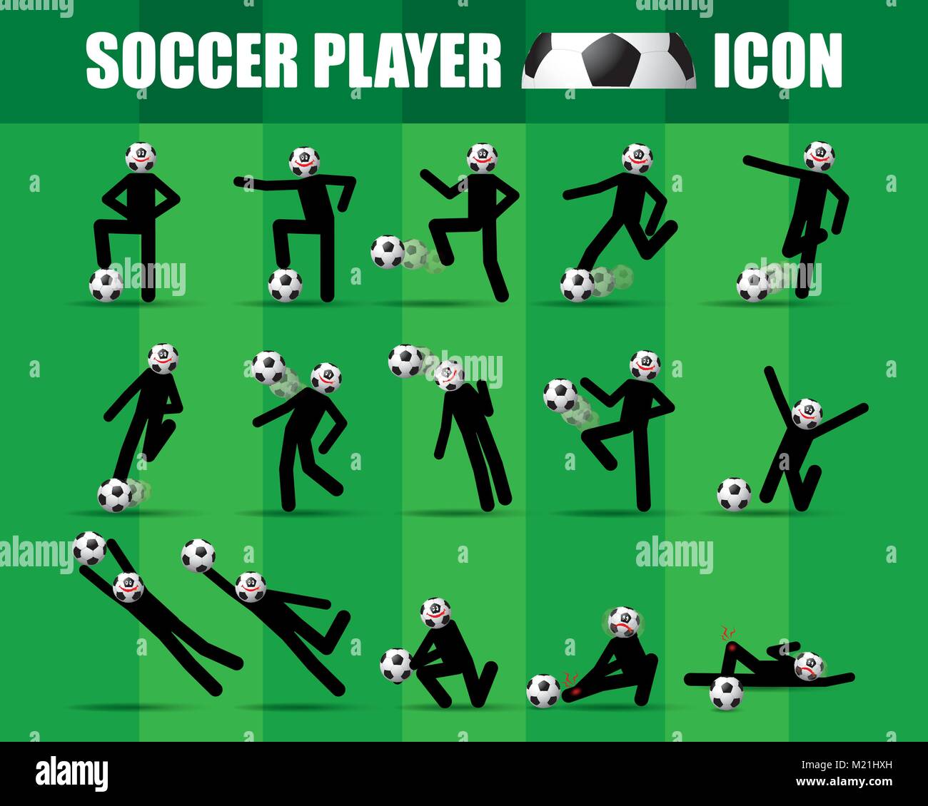 SOCCER FOOTBALL PLAYER ICON VECTOR Stock Vector Image & Art - Alamy