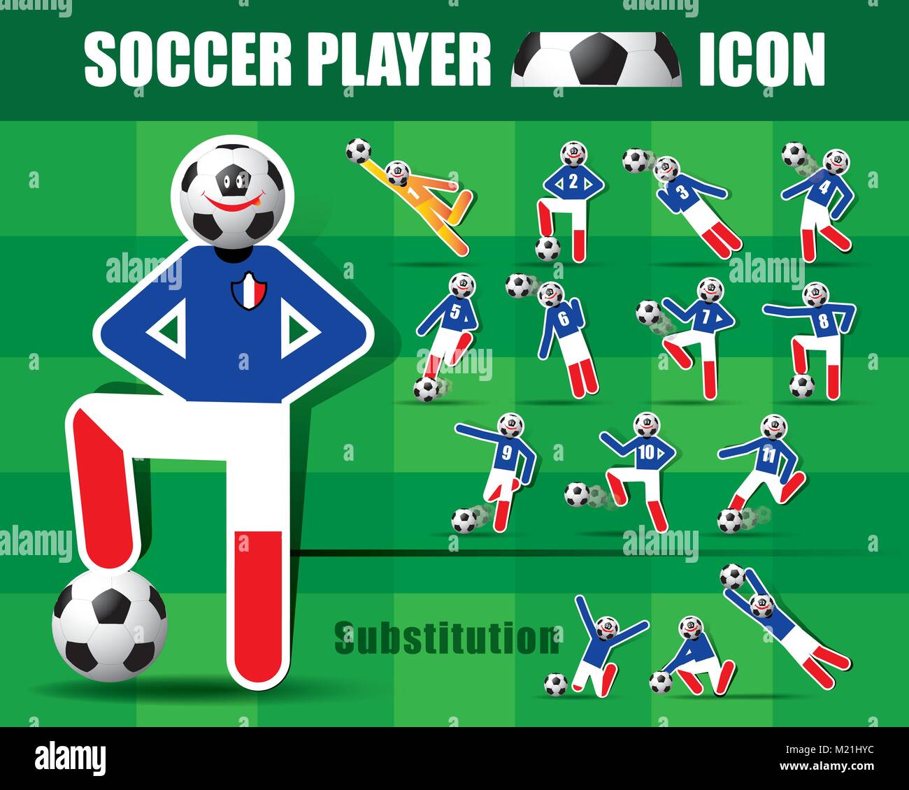 SOCCER FOOTBALL PLAYER ICON VECTOR Stock Vector Image & Art - Alamy