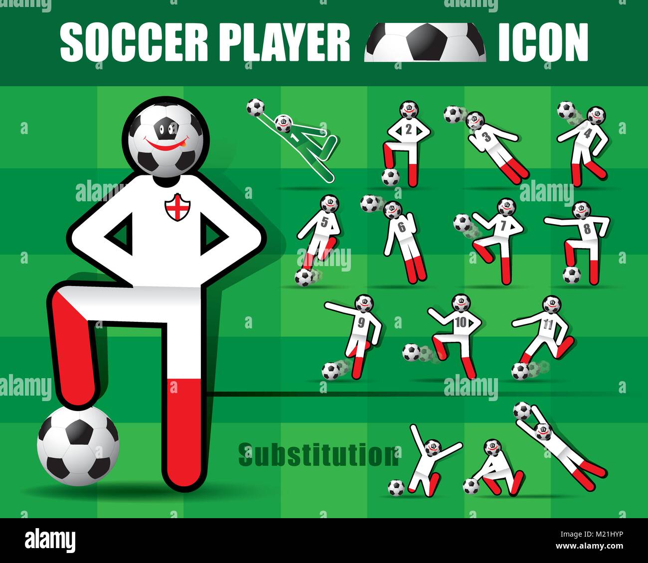 SOCCER FOOTBALL PLAYER ICON VECTOR Stock Vector Image & Art - Alamy