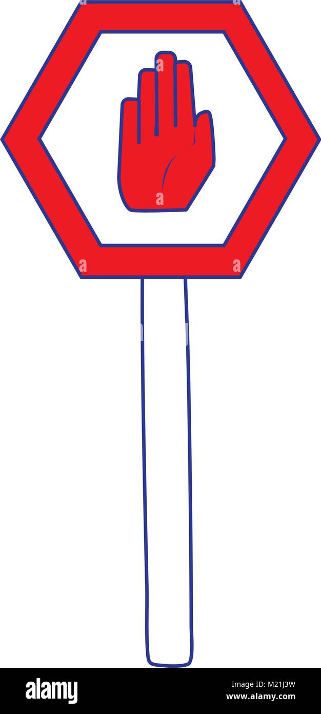 full color metal frame notice with stop sign Stock Vector Image & Art ...