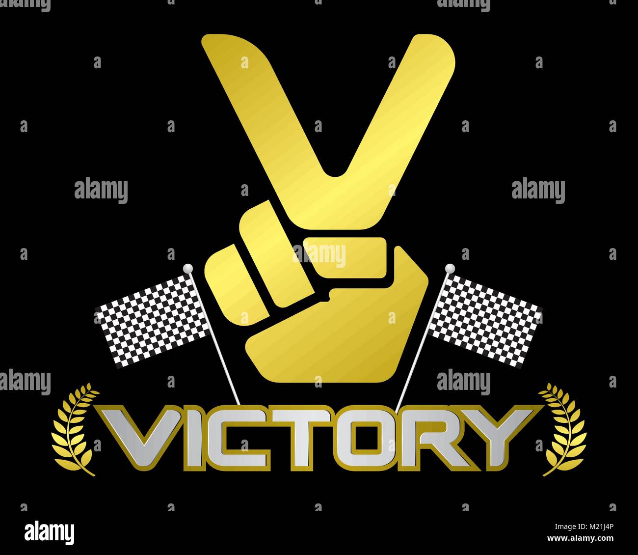 V hand emblems victory symbol. Template for logos vector Stock Vector ...