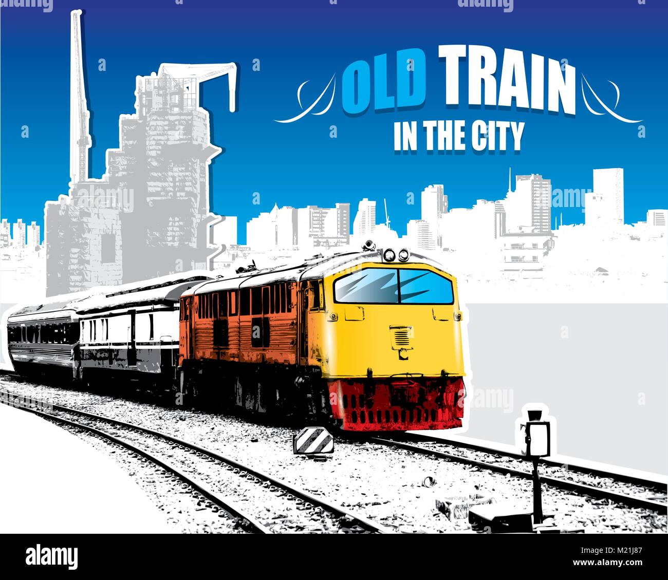 Train on platform in Stock Vector Images - Alamy