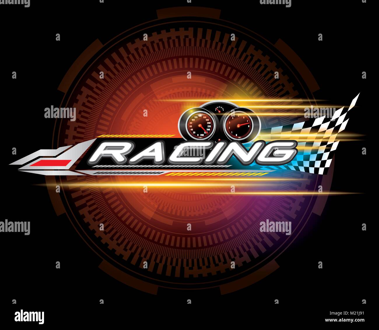 Racing dashboard Stock Vector Images - Alamy