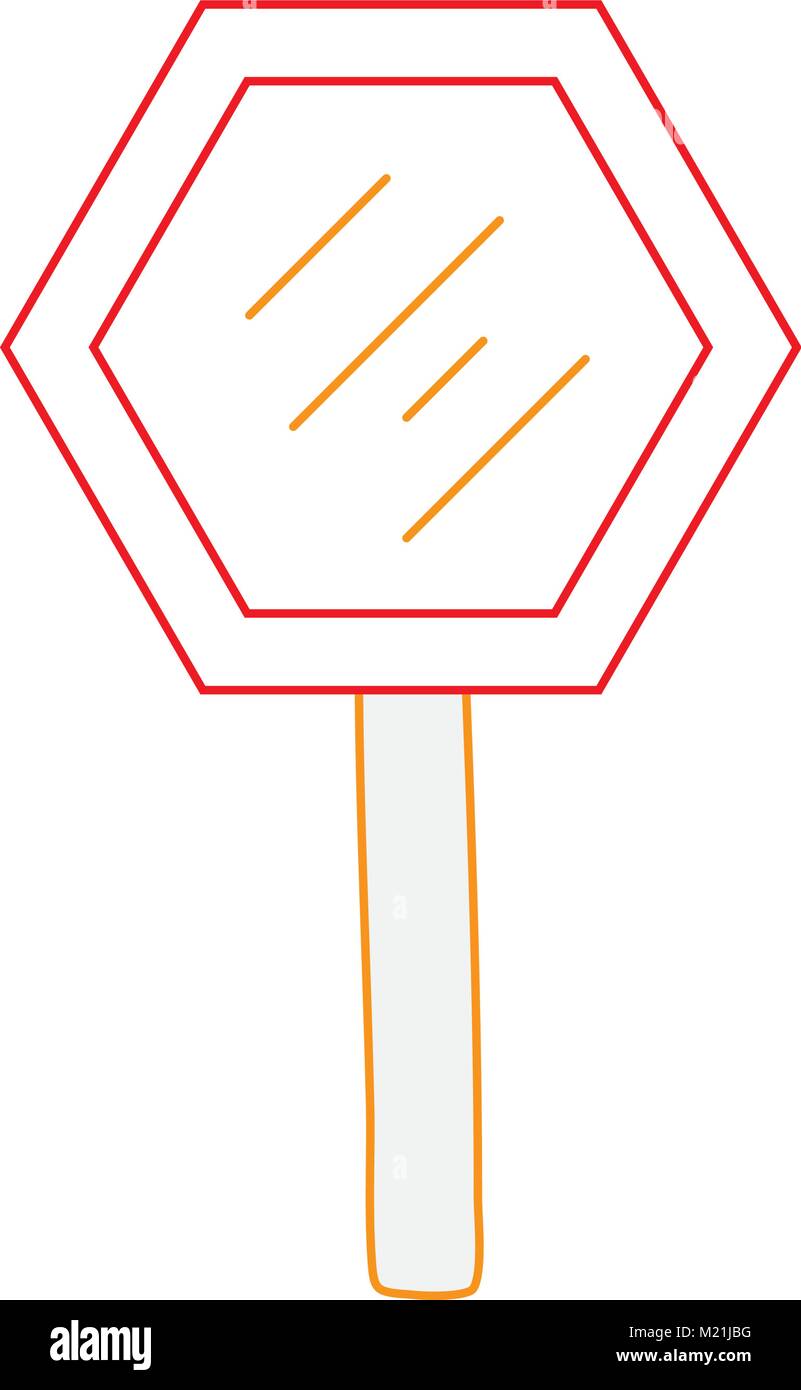 color line warning notices metal frame sign Stock Vector Image & Art ...