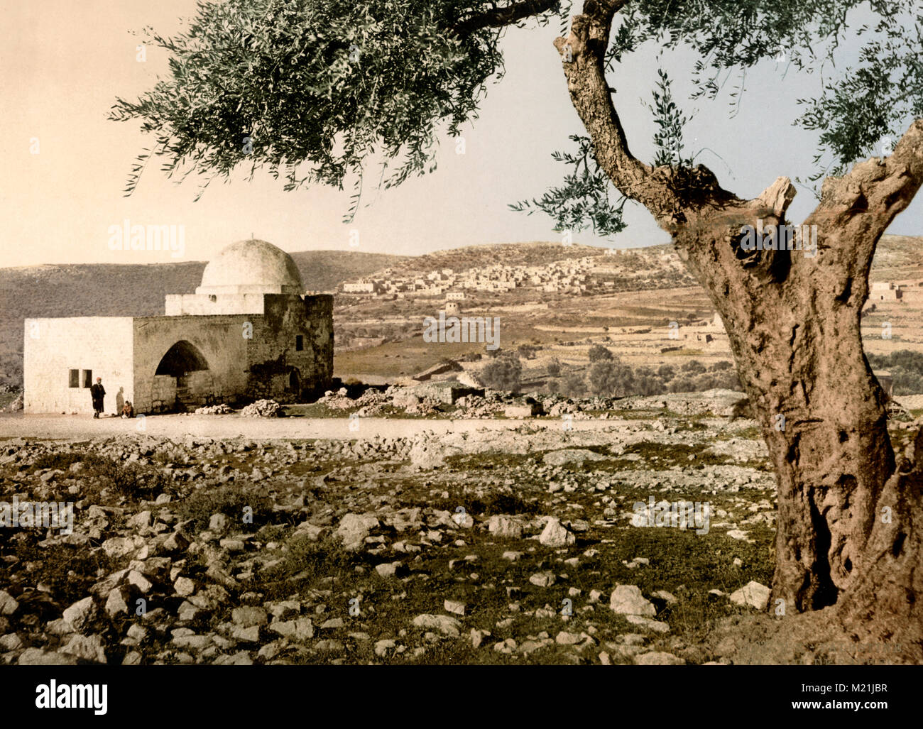 c.1890s Holy Land Israel Palestine photochrome - tomb of Rachel Stock ...