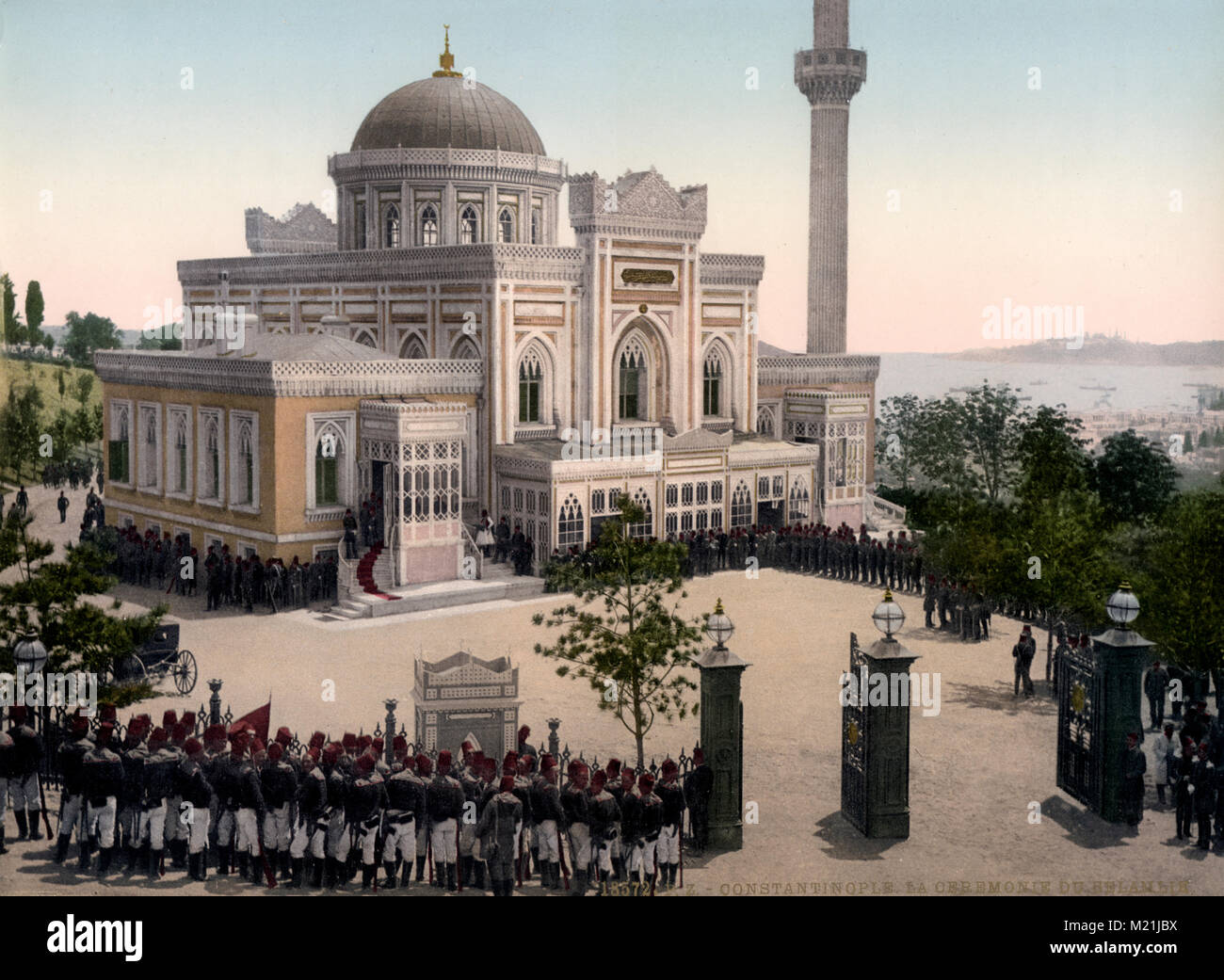 c.1890s Turkey Istanbul Constantinople photochrome - the sultan on his ...