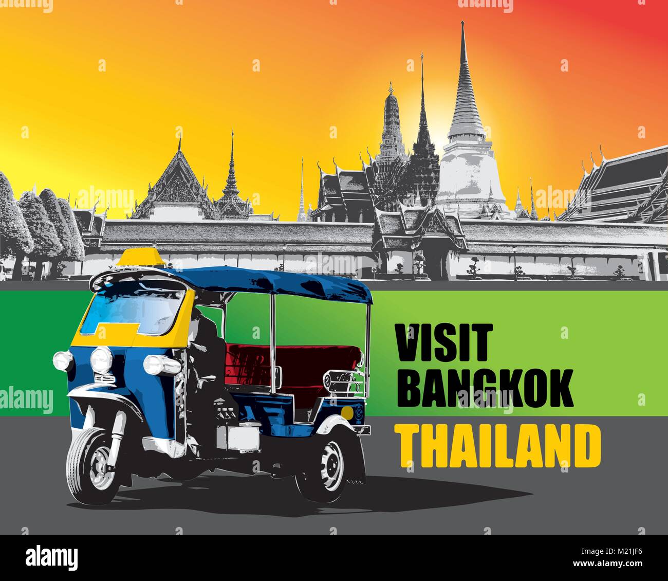 Tuk tuk front view Stock Vector Images - Alamy