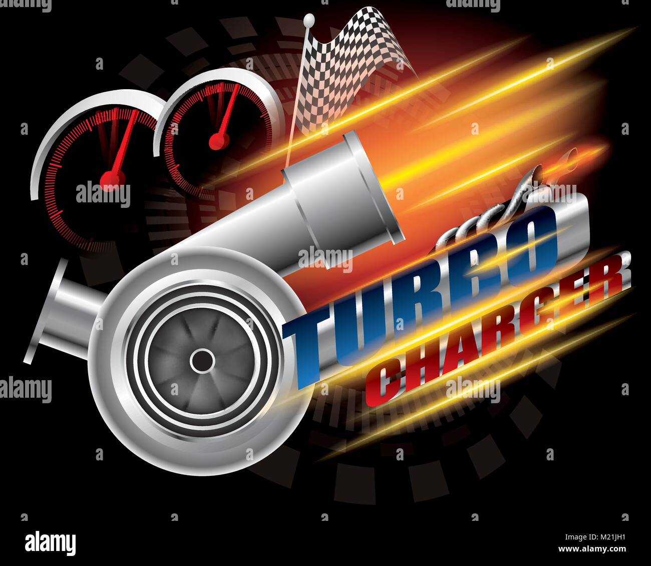 Turbocharger concept vector Stock Vector Image & Art - Alamy