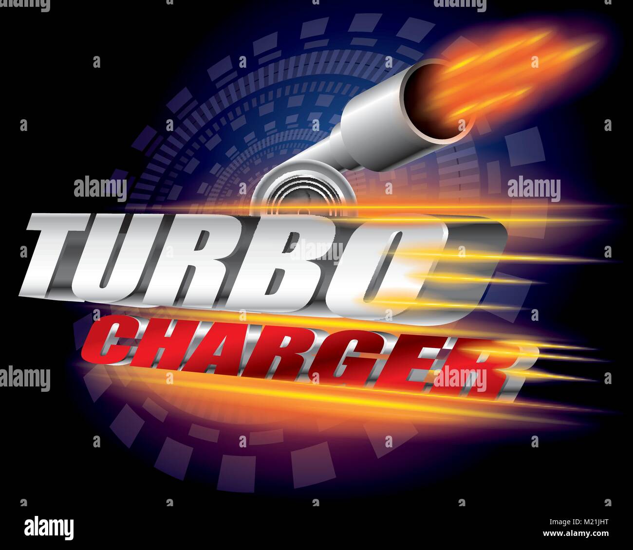 Turbocharger concept vector Stock Vector Image & Art - Alamy