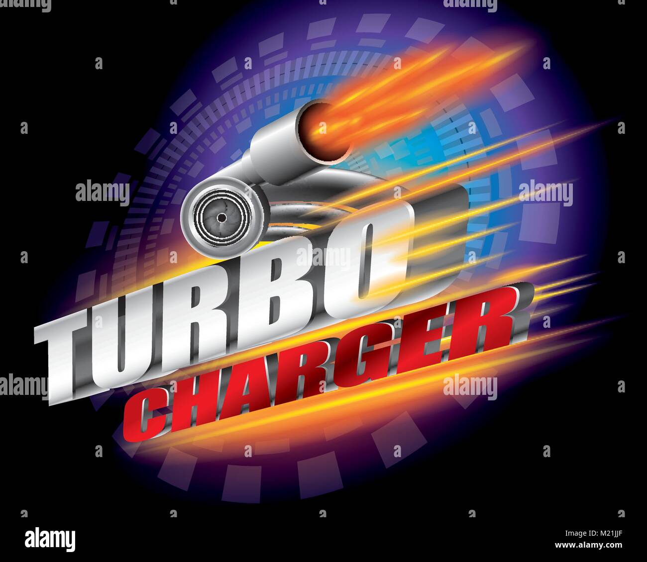Turbocharger concept vector Stock Vector Image & Art - Alamy