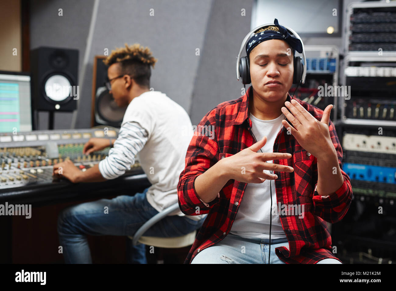 African american recording studio hi-res stock photography and images ...