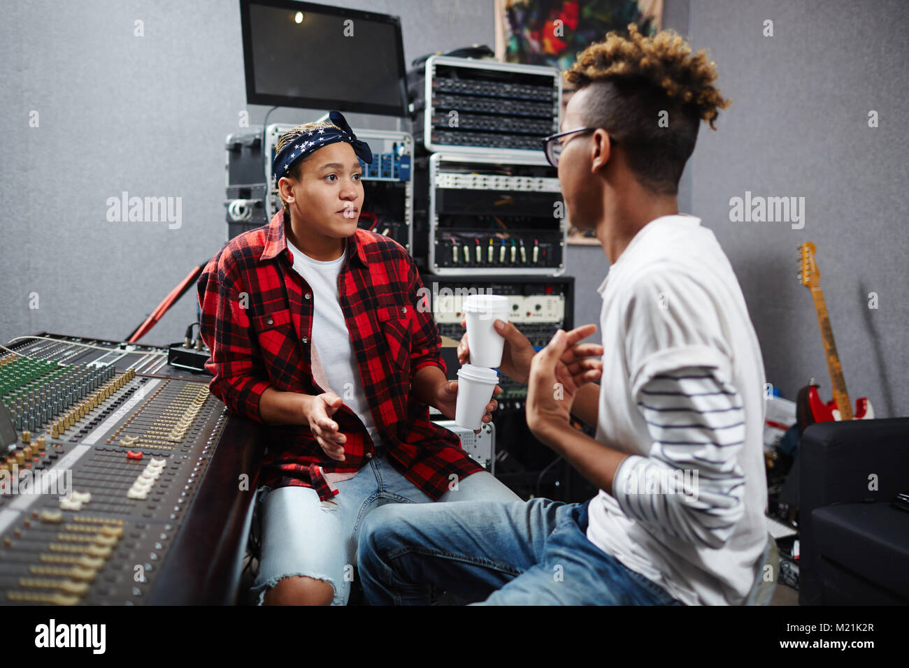 Talk about work Stock Photo - Alamy