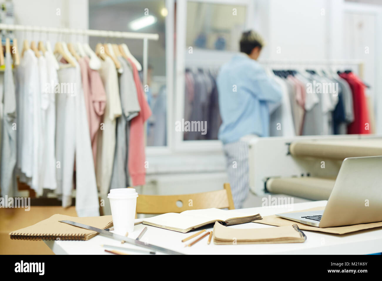 Workplace of creative designer Stock Photo - Alamy