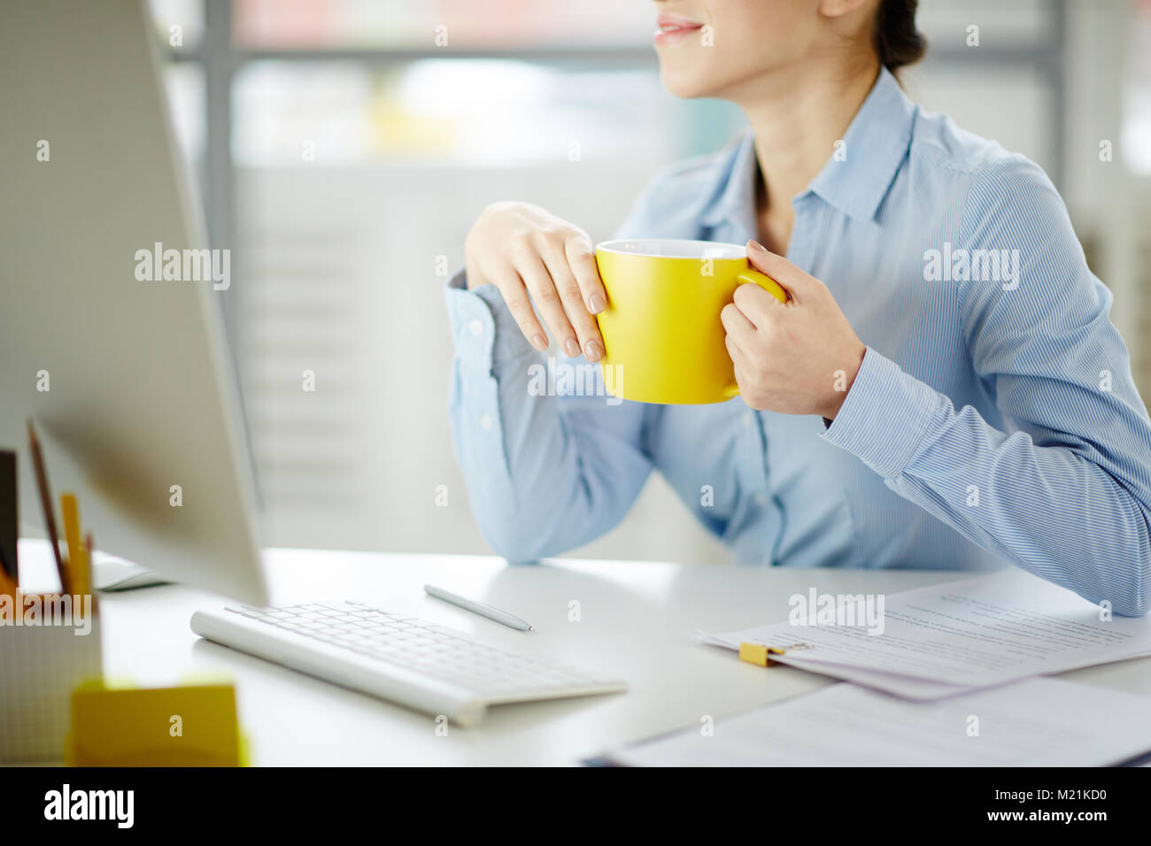 Manager in office Stock Photo - Alamy