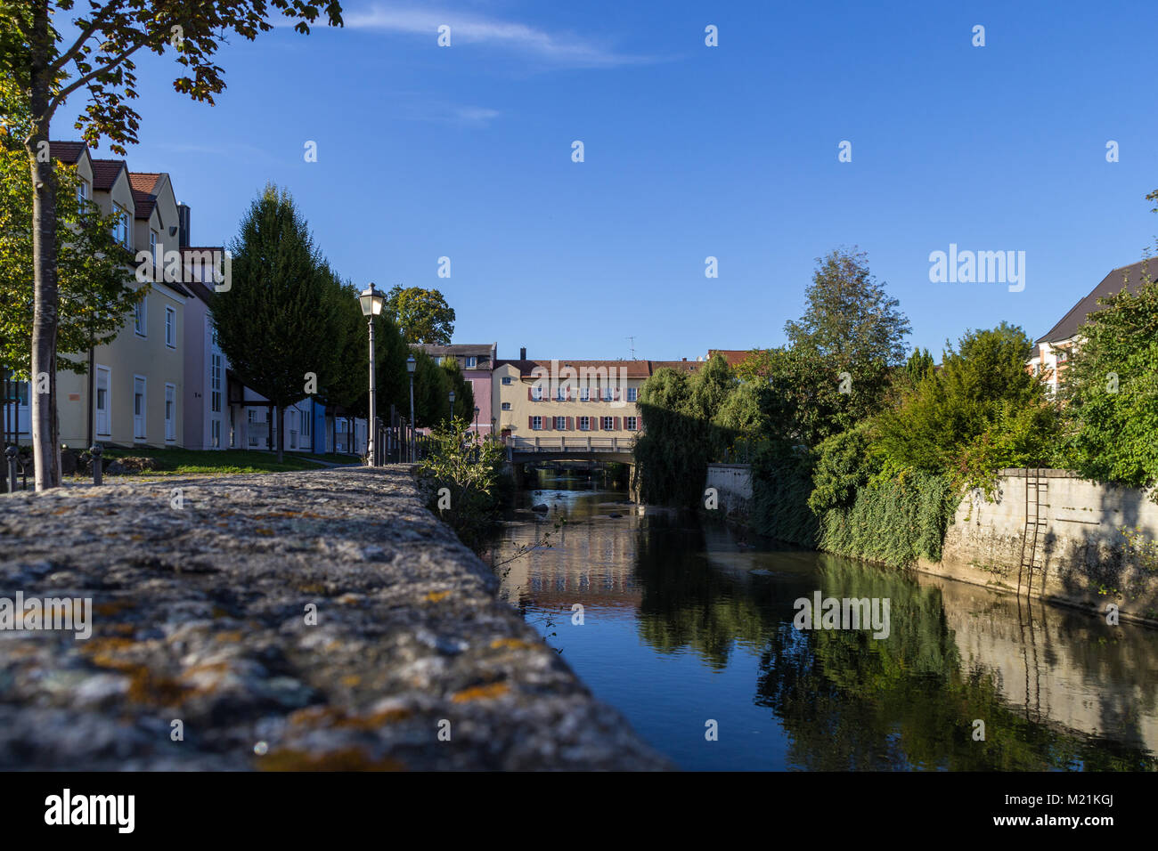 Amberg City Vils Bavaria Germany Summer Blue Sky Stock Photo - Alamy