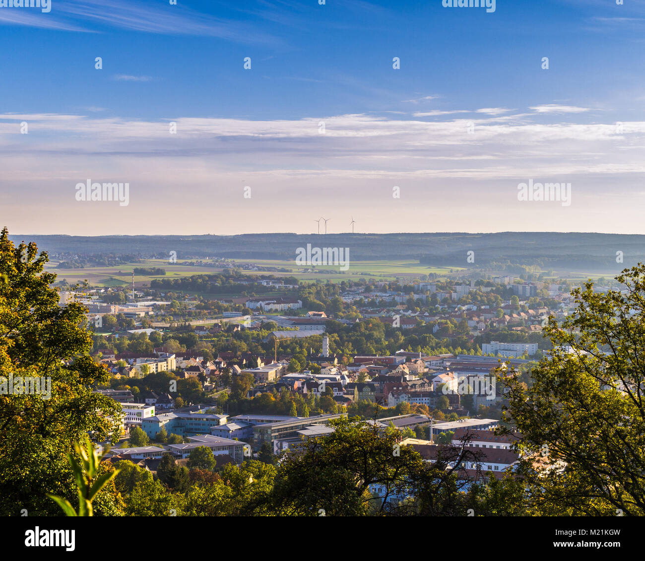 Amberg View from Mariahilfberg Panorama Bavaria Germany Stock Photo - Alamy