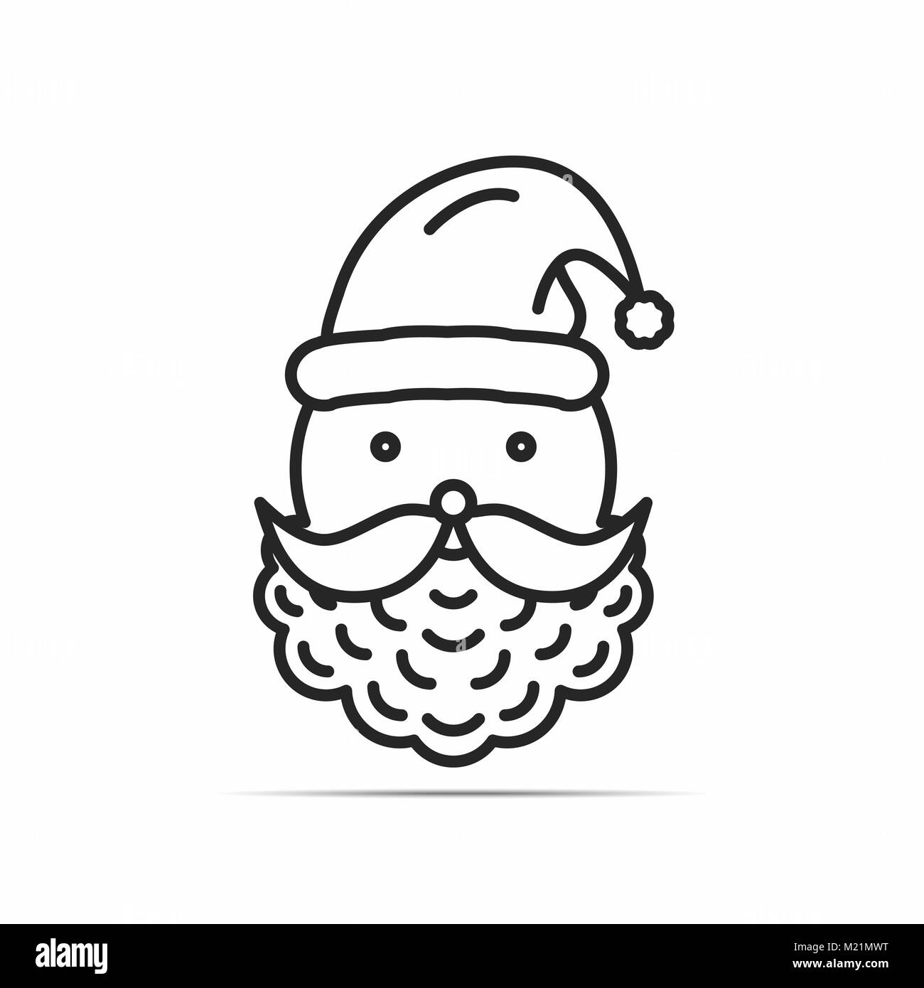 Santa claus face new Black and White Stock Photos & Images - Alamy
