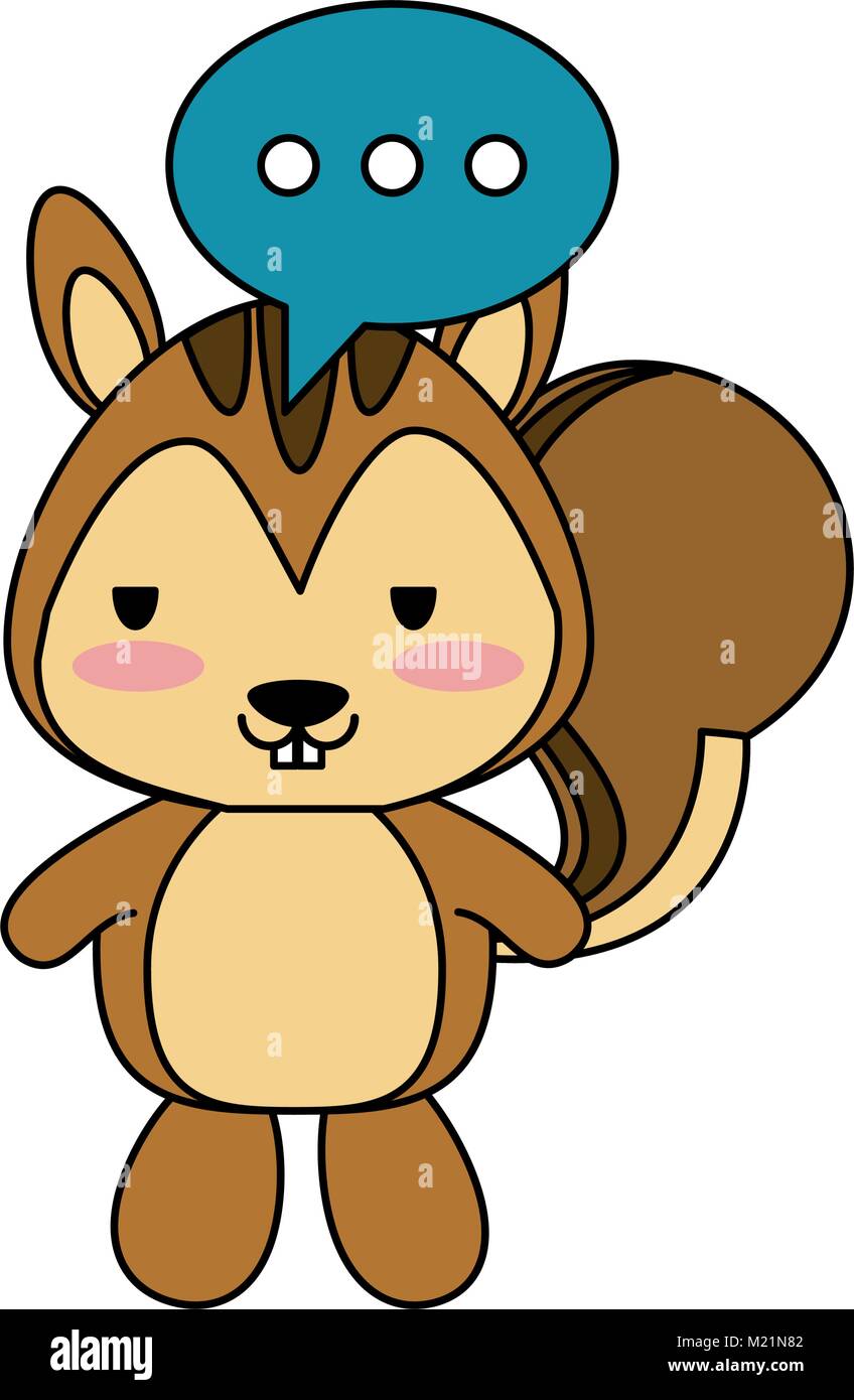 Cute squirrel with speakbox cartoon Stock Vector Image & Art - Alamy